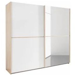 Schwebetürenschrank Rauch "Essensa" Schränke Gr. B/H/T: 181 cm x 229 cm x 62 cm, 2 St., weiß (struktureichefarben hell, weiß) mit Spiegeltür