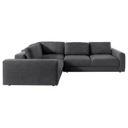 Ecksofa Places of Style "Bloomfield, L-Form" Sofas Gr. B/H/T: 224cm x 84cm x 304cm, Struktur grob, langer Schenkel rechts, XXL mit Sitztiefenverstellung, braun (obsidian) extra tiefe Sitzfläche, wahlweise mit Sitztiefenverstellung