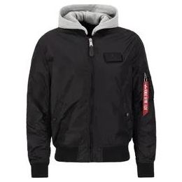 Bomberjacke Alpha Industries "Alpha Industries Men - Bomber Jackets MA-1 TT Hood" Gr. S, schwarz Herren Jacken