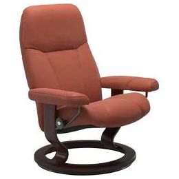 Relaxsessel stressless "Consul", rot (henna paloma), B:76cm H:100cm T:71cm, Leder BATICK: BATICK ist ein leicht korrigiertes, durchgefärbtes und genarbtes Möbelleder, bei dem die meisten Unebenheiten und Spuren in der Regel entfernt wurden., Leder PALOMA: PALOMA ist ein durchgefärbtes Semianilin-Möbelleder mit natürlicher Narbung., ROHLEDER Stoff Q2 FARON: Ein fester zuverlässiger Bouclu00e9 mit e