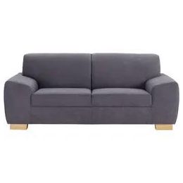 2-Sitzer DOMO collection "Incanto" Sofas Gr. B/H/T: 200cm x 81cm x 89cm, Struktur weich, 2-Sitzer, grau (dunkelgrau)