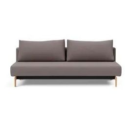 Schlafsofa INNOVATION LIVING TM "TRYM 3-Sitzer mit Bettfunktion, Dauerschläfer, bequem und hochwertig" Sofas Gr. Struktur grob MIXED DANCE, grau (grau 521, mixed dance) Taschenfederkernpolsterung, Breite Liegefläche 140 cm