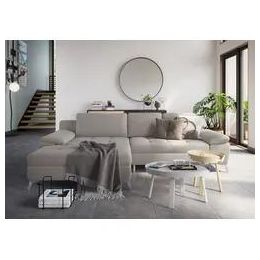 Sit & More Ecksofa SIT & MORE "Latigo L-Form" Sofas Gr. B/T: 290cm x 163cm, Luxus-Microfaser, mega-Recamiere links, mit Bettfunktion-mit Bettkasten, grau (elephant) mit Mega-Recamiere, wahlweise Bettfunktion und Bettkasten