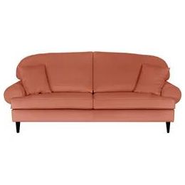 2-Sitzer Home Affaire "Vitreux" Sofas Gr. B/H/T: 188 cm x 95 cm x 100 cm, Samtoptik, rosa (altrosa) auch im Bouclébezug, incl. Zierkissen