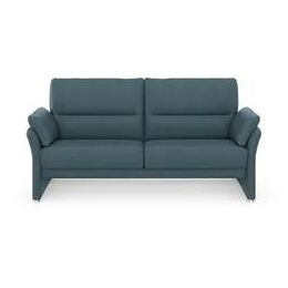 2-Sitzer DOMO collection "Pina" Sofas Gr. B/H/T: 199cm x 95cm x 88cm, Luxus-Microfaser Lederoptik, Mit Federkern, blau (petrol) mit Federkern, Breite 199cm