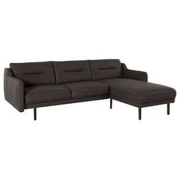 Ecksofa Andas "Nordfyn L-Form" Sofas Gr. B/H/T: 239cm x 81cm x 166cm, NaturLEDER, Recamiere rechts, braun edles Design in 3 Bezugsqualitäten, by Morten Georgsen