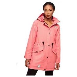 Outdoorjacke Navahoo "Deike" Gr. M (38), rot (coral) Damen Jacken modischer Outdoor Regenmantel