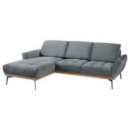 Guido Maria Kretschmer Home & Living Ecksofa GUIDO MARIA KRETSCHMER HOME & LIVING "Palíc, L-Form" Sofas Gr. B/H/T: 245cm x 87cm x 185cm, Webstoff, Recamiere links, blau (denim)