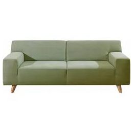 2-Sitzer Tom Tailor HOME "NORDIC PURE" Sofas Gr. B/H/T: 186cm x 77cm x 91cm, Vintage Webstoff TUS, grün (pistacchio tus 5) im Retrolook, Füße Buche natur