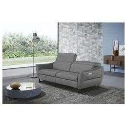 2,5-Sitzer Egoitaliano "Dafne" Sofas Gr. B/H/T: 208cm x 97cm x 108cm, Luxus-Microfaser Lederoptik, mit elektrischer Relaxfunktion, grau (opal grau) mit und ohne elektrischer Relaxfunktion, Kopfteile manuell verstellbar