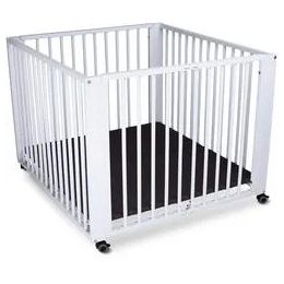 Laufgitter TISSI "Moritz, weiß 100x93" weiß Baby Laufställe Made in Europe