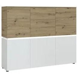 Highboard Inosign "Luci" Sideboards Gr. B/H/T: 165,5cm x 131,5cm x 40cm, weiß (eichefarben artisan/alpinweiß) Highboard Sideboard Breite 165,5 cm