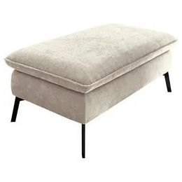 Candy Hockerbank 3C CARINA "Haya" Hocker Gr. B/H/T: 116cm x 47cm x 71cm, Struktur weich, beige (natur) Polsterhocker passend zum Haya"-Recamieren-Ecksofa, Bodenfreiheit 18 cm