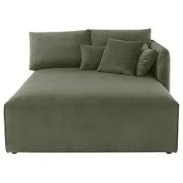 Ottomane Andas "Nöre", grün (dunkelgrün), B:138cm H:86cm T:168cm, 92% Polyester, 8% Polyamid, Sofas, Lounge-Modul - zum eigenen Zusammenstellen, Breite 138cm, Tiefe 168cm