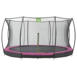 Gartentrampolin EXIT "Silhouette Ground", rosa (schwarz), Trampoline, Kinder, Ø 427cm, mit Sicherheitsnetz