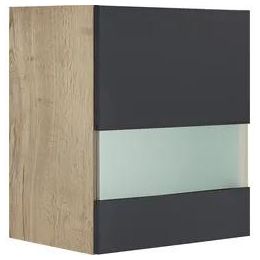 Glashängeschrank Optifit "Roth" Schränke Gr. B/H/T: 50cm x 57,6cm x 34,6cm, Komplettausführung, schwarz (anthrazit/wildeichefarben) Breite 50 cm