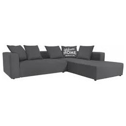 Ecksofa Tom Tailor HOME "HEAVEN CASUAL XL" Sofas Gr. B/H/T: 302cm x 85cm x 221cm, Struktur fein TBO, Recamiere rechts, ohne Bettfunktion-ohne Bettkasten, grau (woven grey tbo 19) aus der COLORS COLLECTION, wahlweise mit Bettfunktion & Bettkasten