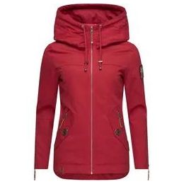 Outdoorjacke Navahoo "Wekoo" Gr. S (36), rot (blutrot) Damen Jacken moderner Übergangsparka aus Baumwolle mit Kapuze