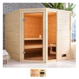 Welltime Sauna "Tally" Saunen ohne Ofen Gr. ohne Ofen, beige (naturbelassen)