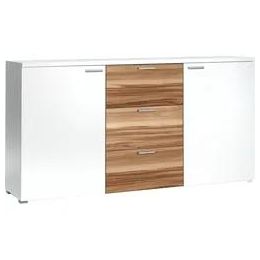 Fif Möbel Kommode FIF MÖBEL "Style" Sideboards weiß (lackfarben weiß/walnussfarben dekor) Breite 153 cm