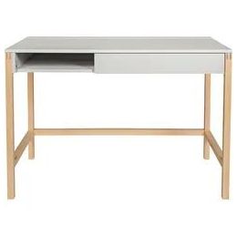 Schreibtisch WOODMAN "Northgate" Tische Gr. B/H/T: 112cm x 76cm x 60cm, grau (grau + birkenfarben grau) im skandinavian Design