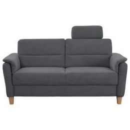 2,5-Sitzer Home Affaire "Palmera" Sofas Gr. B/H/T: 179 cm x 89 cm x 89 cm, Struktur weich, Rückseite mit Stoff bezogen, grau (anthrazit) Federkern-Polsterung, 4 Bezugsqualitäten