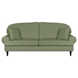 2-Sitzer Home Affaire "Vitreux", grün, B:188cm H:95cm T:100cm, 100% Polyester, Sofas, auch im Bouclébezug, incl. Zierkissen