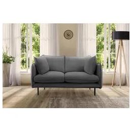 2-Sitzer Inosign "Somba" Sofas Gr. B/H/T: 155cm x 88cm x 103cm, Struktur fein, grau (anthrazit) mit dickem Keder und eleganter Optik