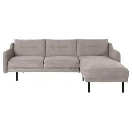 Ecksofa Andas "Nordfyn L-Form" Sofas Gr. B/H/T: 239cm x 81cm x 166cm, Luxus-Microfaser Lederoptik, Recamiere rechts, grau edles Design in 3 Bezugsqualitäten, by Morten Georgsen