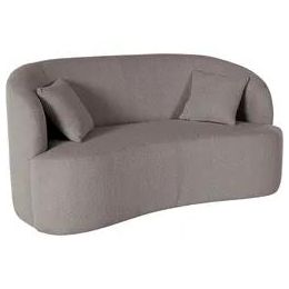 2-Sitzer LeGer Home by Lena Gercke "Dilara" Sofas Gr. B/H/T: 170 cm x 87 cm x 89 cm, Boucle, grau (hellgrau) gerundete Rückenlehne und Front, in 3 Bezugsqualitäten