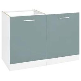 Spülenschrank KOCHSTATION "KS-Visby", grün (fjordgrün), B:60cm H:82cm T:60cm, Schränke, Breite 60 cm, inkl. Tür/Sockel für Geschirrspüler