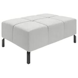 Hockerbank Inosign "Ancona New" Hocker Gr. B/H/T: 107cm x 43cm x 71cm, Luxus-Microfaser, weiß (silber) passend zum Ecksofa, auch in Easy care-Bezug + Cord