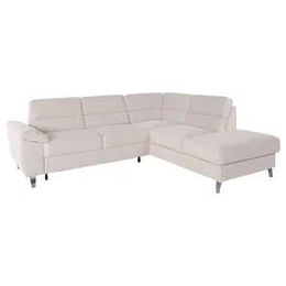 Sit & More Ecksofa SIT & MORE "Sorano L-Form" Sofas Gr. B/H/T: 249cm x 88cm x 212cm, Struktur fein, Ottomane rechts, ohne Funktion, beige (linen) wahlweise mit Bettfunktion und Bettkasten