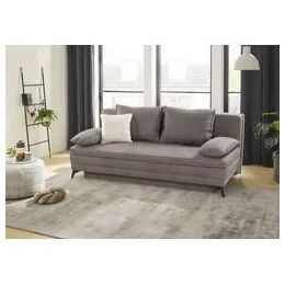 Jockenhöfer Schlafsofa JOCKENHÖFER GRUPPE "Laurin" Sofas Gr. B/T: 202 cm x 105 cm, Luxus-Microfaser, braun (braun, schlamm) als Dauerschläfer geeignet, Bettfunktion und StauraumBettkasten