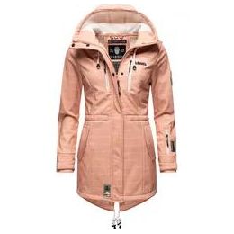 Funktionsmantel Marikoo "Zimtzicke" Gr. XS (34), rosa (altrosa) Damen Mäntel sportlicher Softshell Parka mit Kapuze