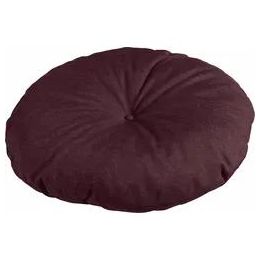 Chillkissen Max Winzer "Bodo" Gr. B/H/T: 85 cm x 18 cm x 85 cm Ø 85 cm, Strukturgewebe 16523, rot (burgund) Kinder Poufs in 2 Größen