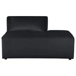 Recamiere LEONIQUE "Alexane", schwarz, B:85cm H:70cm T:122cm, Sofas, Ottomane, Modul zum eigenen Zusammenstellen; viele Bezugsqualitäten und Farben