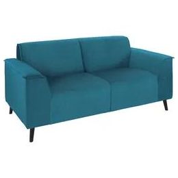 2-Sitzer DOMO collection "Amora" Sofas Gr. B/H/T: 178cm x 81cm x 90cm, Struktur, ohne Funktion, blau (petrol) inklusive komfortablem Federkern