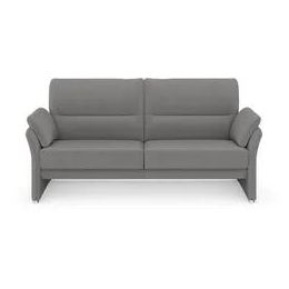 2-Sitzer DOMO collection "Pina" Sofas Gr. B/H/T: 199cm x 95cm x 88cm, Microfaser hochflorig, Mit Federkern, grau (dunkelgrau) mit Federkern, Breite 199cm