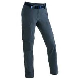 Funktionshose Maier Sports "Inara slim zip" Gr. 34, Normalgrößen, blau (jeansblau) Damen Hosen Wanderhose, zipp-off Outdoor-Hose, 4 Taschen, Slim Fit