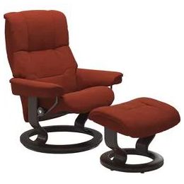 Relaxsessel stressless "Mayfair" Sessel Gr. ROHLEDER Stoff Q2 FARON, Classic Base Braun, Relaxfunktion-Drehfunktion-PlusTMSystem-Gleitsystem, B/H/T: 88 cm x 102 cm x 77 cm, rot (rust q2 faron) mit Classic Base, Gestell Braun