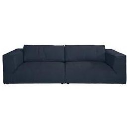 Big-Sofa Tom Tailor HOME "BIG CUBE STYLE" Sofas Gr. B/H/T: 240cm x 83cm x 122cm, Struktur fein TBO, blau (dark navy tbo 6) mit bequemen Stegkissen, extra große Sitztiefe, Breite 240 cm