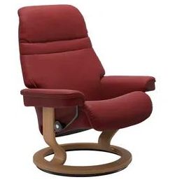 Relaxsessel stressless "Sunrise", rot (cherry paloma), B:79cm H:103cm T:73cm, Leder BATICK: BATICK ist ein leicht korrigiertes, durchgefärbtes und genarbtes Möbelleder, bei dem die meisten Unebenheiten und Spuren in der Regel entfernt wurden., Leder PALOMA: PALOMA ist ein durchgefärbtes Semianilin-Möbelleder mit natürlicher Narbung., ROHLEDER Stoff Q2 FARON: Ein fester zuverlässiger Bouclu00e9 mit