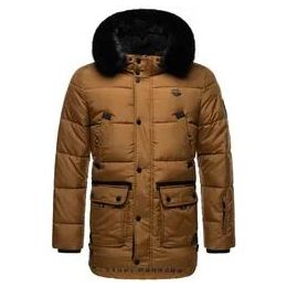 Steppjacke STONE HARBOUR "Mironoo" Gr. XXL (56), gelb (ocker) Herren Jacken stylische Outdoorjacke mit großer Kapuze