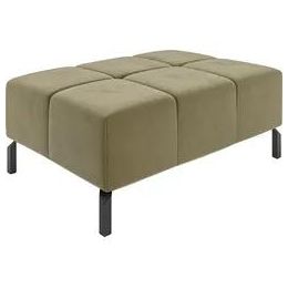 Hockerbank Inosign "Ancona New" Hocker Gr. B/H/T: 107cm x 43cm x 71cm, Samtoptik, grün (oliv) passend zum Ecksofa, auch in Easy care-Bezug + Cord