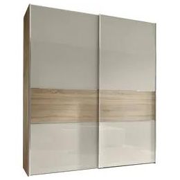 Schwebetürenschrank STAUD "Sinfonie Plus, edles Design in hochwertiger Qualität, Made Germany" Schränke Gr. B/H/T: 225 cm x 222 cm x 68 cm, Basic, 2 St., beige (sandglas) In vier verschiedenen Ausstattungsvarianten