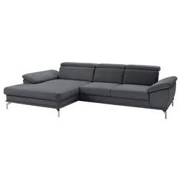 Sit & More Ecksofa SIT & MORE "Scorpio L-Form" Sofas Gr. B/H/T: 311cm x 85cm x 181cm, Luxus-Microfaser ALTARA NUBUCK, mega-Recamiere links, mit Sitztiefenverstellung, grau (dunkelgrau) inklusive Sitztiefenverstellung, wahlweise mit Kopfverstellung