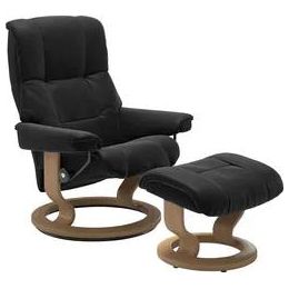 Relaxsessel stressless "Mayfair" Sessel Gr. Leder PALOMA, Classic Base Eiche, Relaxfunktion-Drehfunktion-PlusTMSystem-Gleitsystem, B/H/T: 79cm x 101cm x 73cm, schwarz (black paloma) mit Classic Base, Größe S, M & L, Gestell Eiche