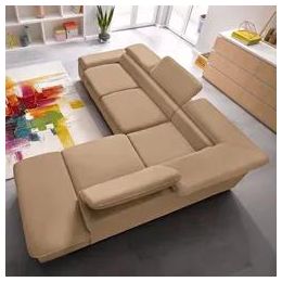 Sit & More Ecksofa SIT & MORE "Alcatraz L-Form" Sofas Gr. B/H/T: 272cm x 94cm x 226cm, Luxus-Microfaser ALTARA NUBUCK, Ottomane rechts, mit Bettfunktion, braun (macchiato) wahlweise mit Bettfunktion