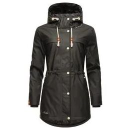 Regenmantel Navahoo "Rainy Forest" Gr. L (40), schwarz Damen Mäntel modischer Outdoor Regenparka